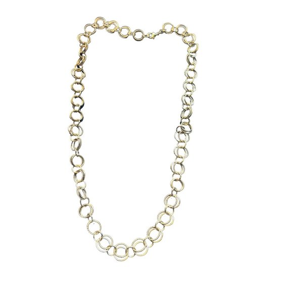 Ibb | Jewelry | Ibb Silver Double Chain Necklace Textured 24 Long ...